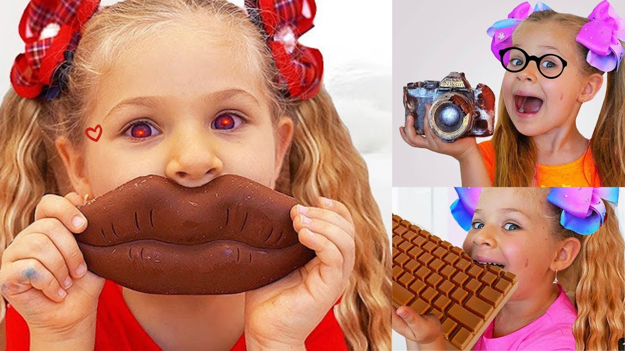 Diana and Roma - Chocolate Challenge - Eating Sweets - YouTube