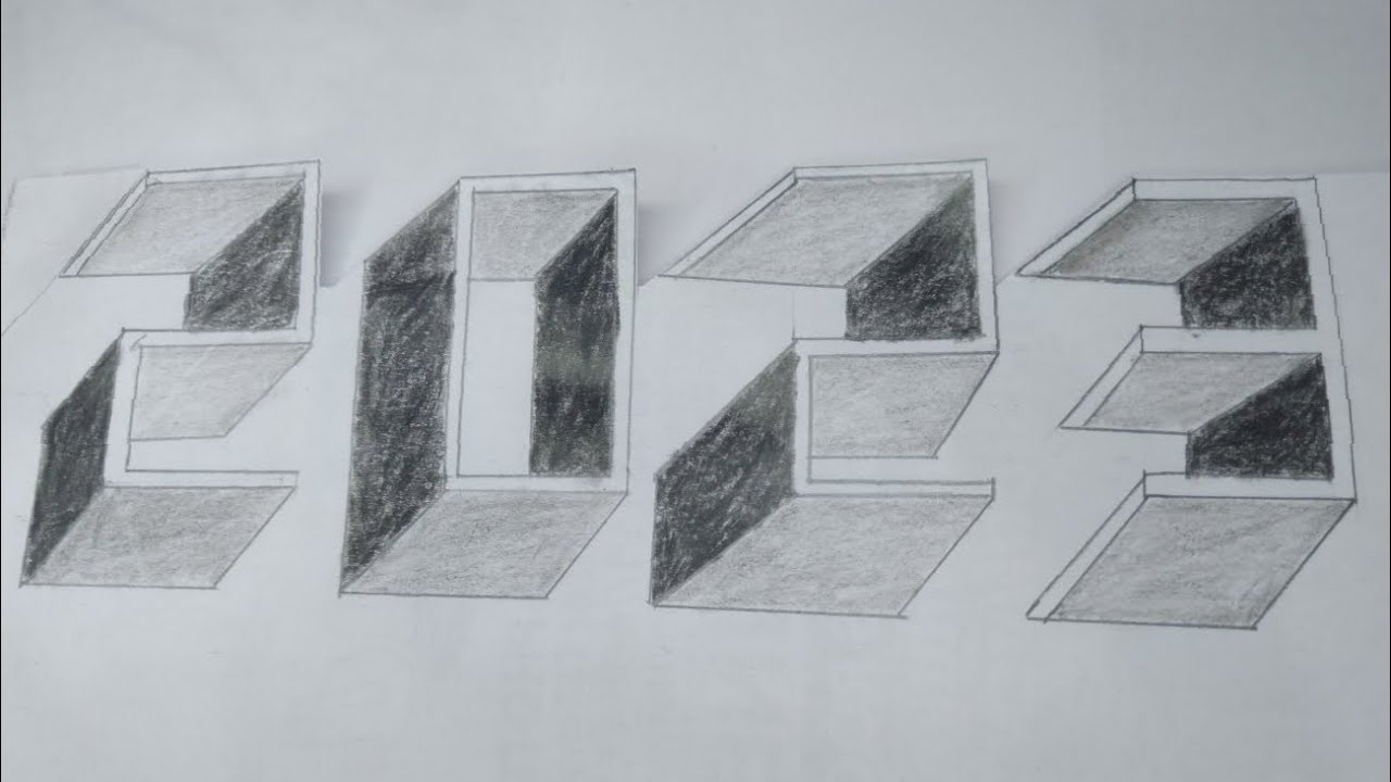 3D Draw 2023 3D Drawing 👍🥰 #creativeart #satisfying #1000subscriber # ...