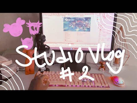 Studio Vlog ep. 2 ~ Modeling in Blender 3.3 &  Art School??