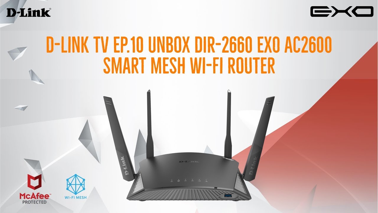 D-Link TV EP.10 Unbox DIR-2660 AC2660 Smart Mesh Wi-Fi Router - YouTube