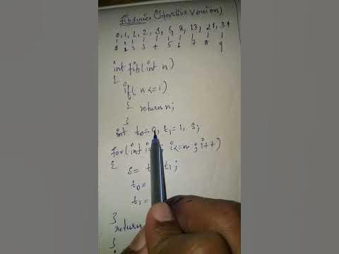 Fibonacci series iterative version || #ytshorts #shortsfeed #yt # ...