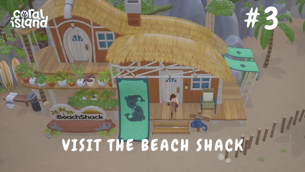 VISIT THE BEACH SHACK | CORAL ISLAND GAMEPLAY - YouTube