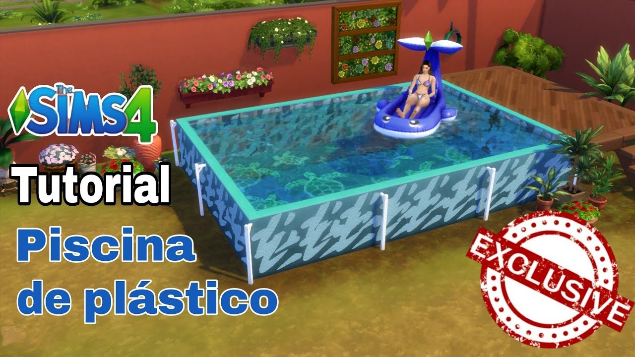 The sims 4 tutorial piscina de plástico | The sims 4 customized plastic ...