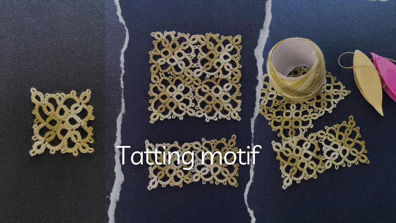 How to make tatting place mat with connected small motif\\ shuttle ...