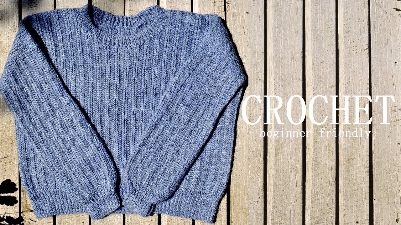 CROCHET a SWEATER // DIY crochet sweater 💙 - YouTube