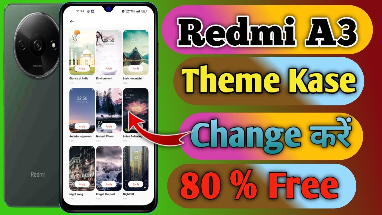 how to change theme redmi a3 | how to download theme redmi a3 - YouTube