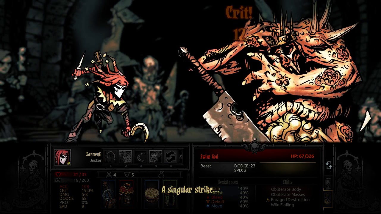 Darkest Dungeon Bloodmoon Run - Swine God Deathless - YouTube