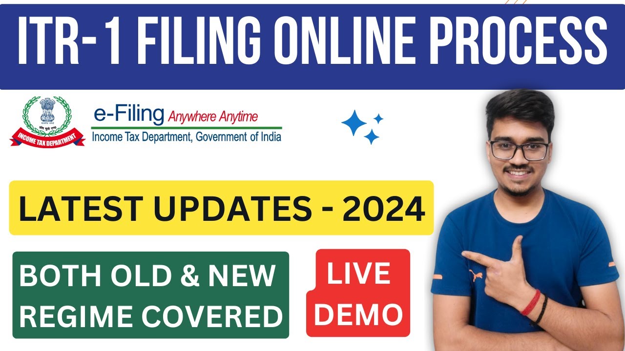 How to file ITR for AY 2024-25 - Income tax return (ITR 1) Filing | AY ...