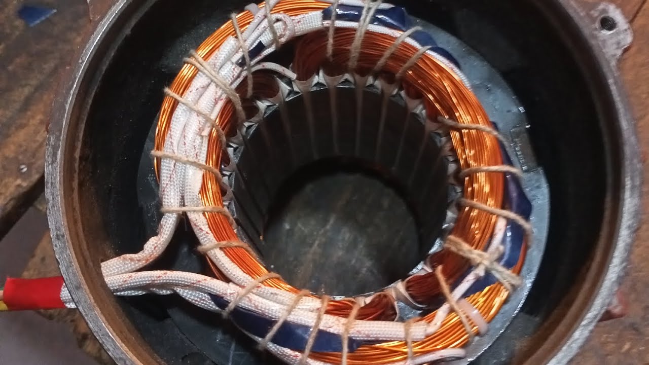 water pump motor rewinding video - YouTube