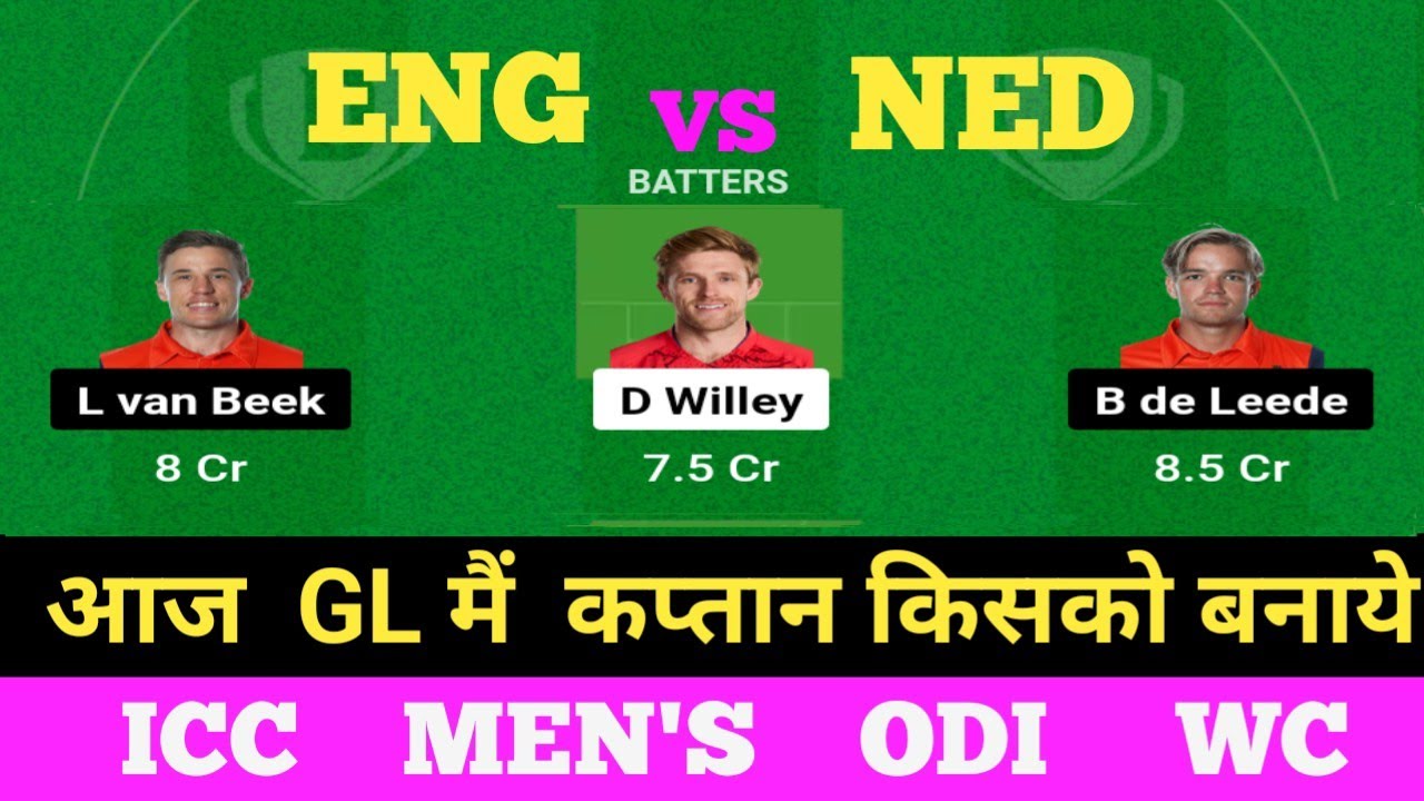 ENG vs NED Dream11 Team | ENG vs NED Dream11 Prediction - YouTube