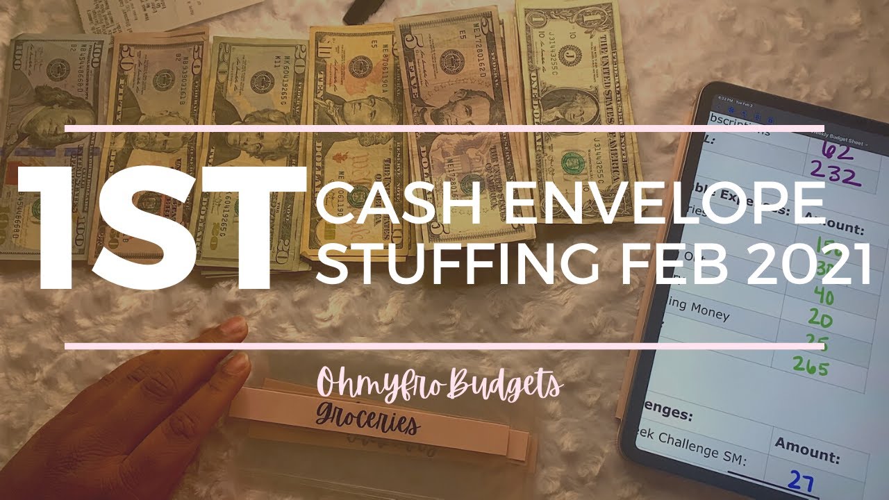 Cash Envelope Stuffing| February 2021 | Paycheck #1| Entrepreneur - YouTube