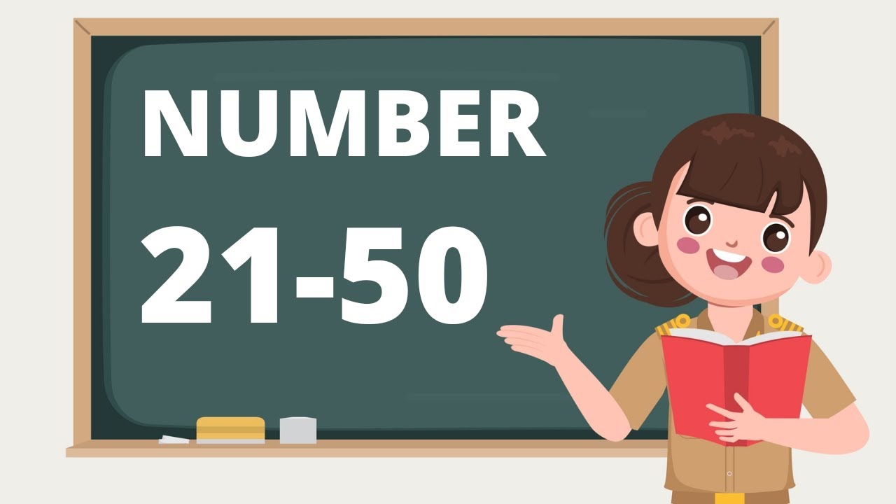 Berhitung angka 21-50 dalam Bahasa Inggris | English for kids | Number ...