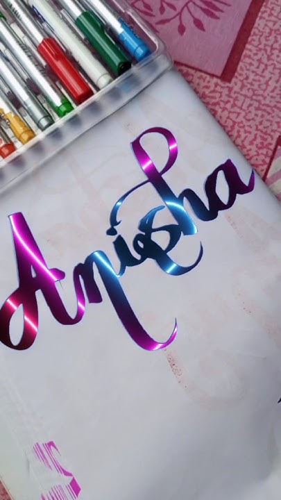 Anisha 🥰 beautiful name comment your name cursive writing #youtubeshorts #cursivewriting #shorts ...