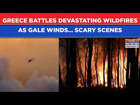 Greece Wildfire: Firefighters Battle Devastating Gale Wind Fanned Flames Near Athens| Scary Scenes