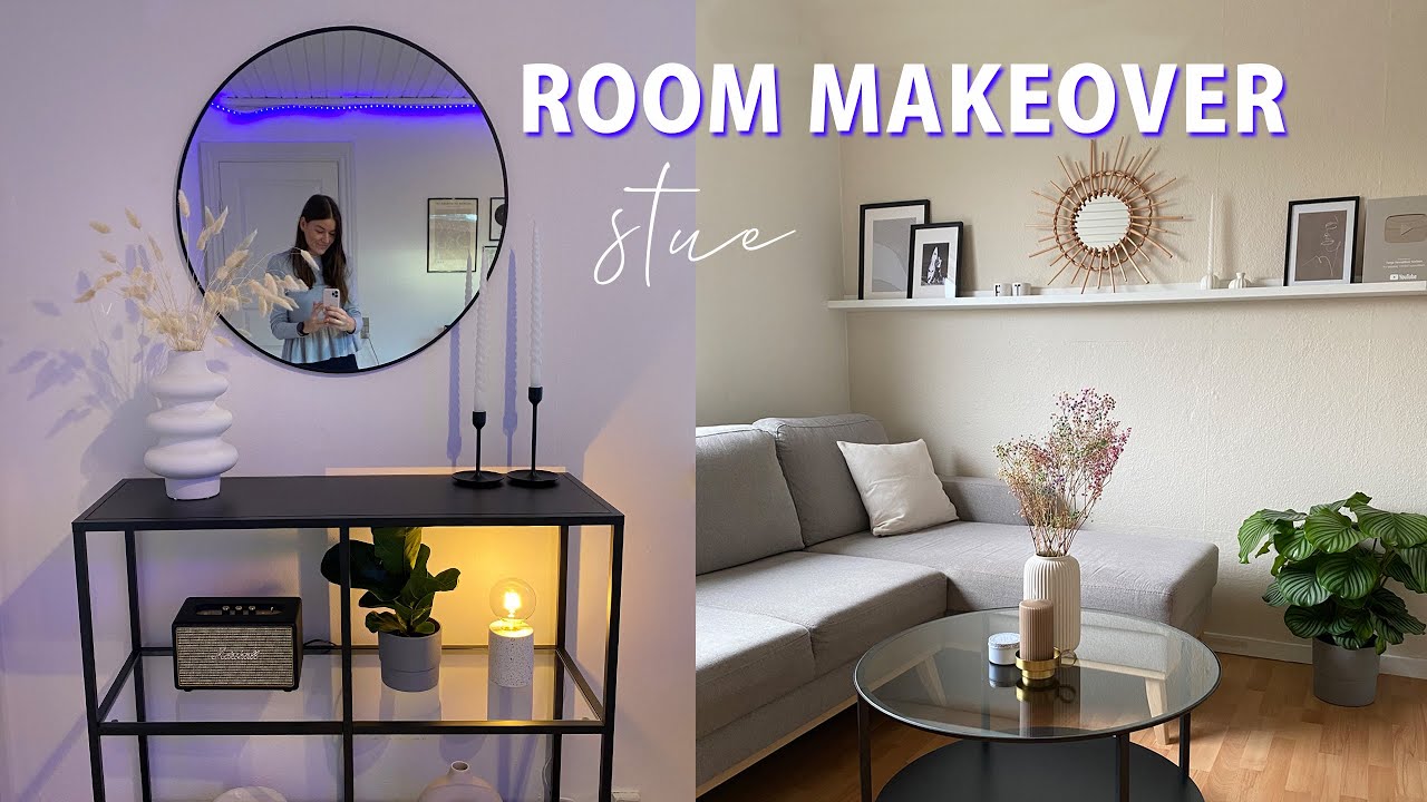 ROOM MAKEOVER // Indretter min stue 🛋 - YouTube