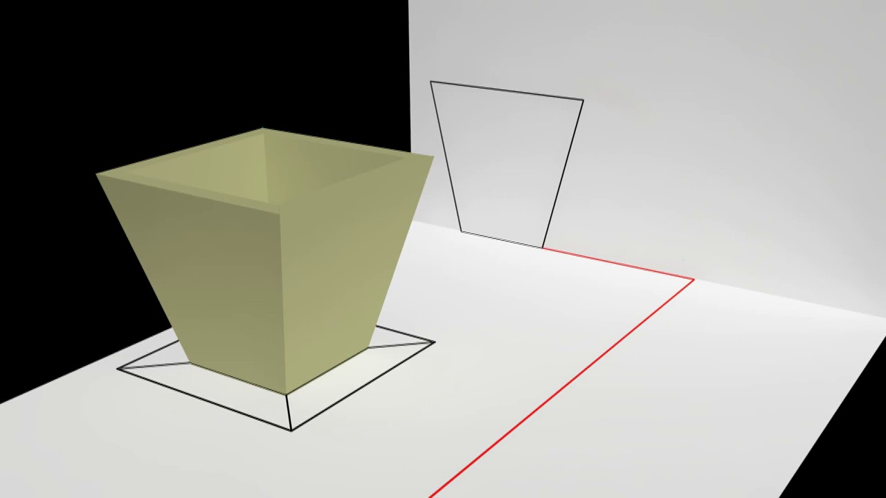 Exemple de projection d'un objet sur les deux plan de projection - YouTube