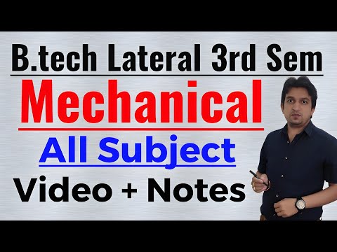 b tech 3rd sem mechanical subjects | b tech 3rd sem mechanical lectures | b tech 3rd sem ...