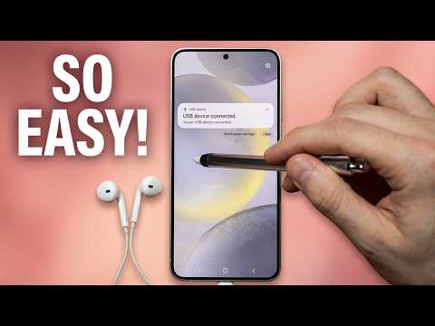 SAMSUNG Galaxy S24/S24+: Connect Wired Headphones #howtodevices
