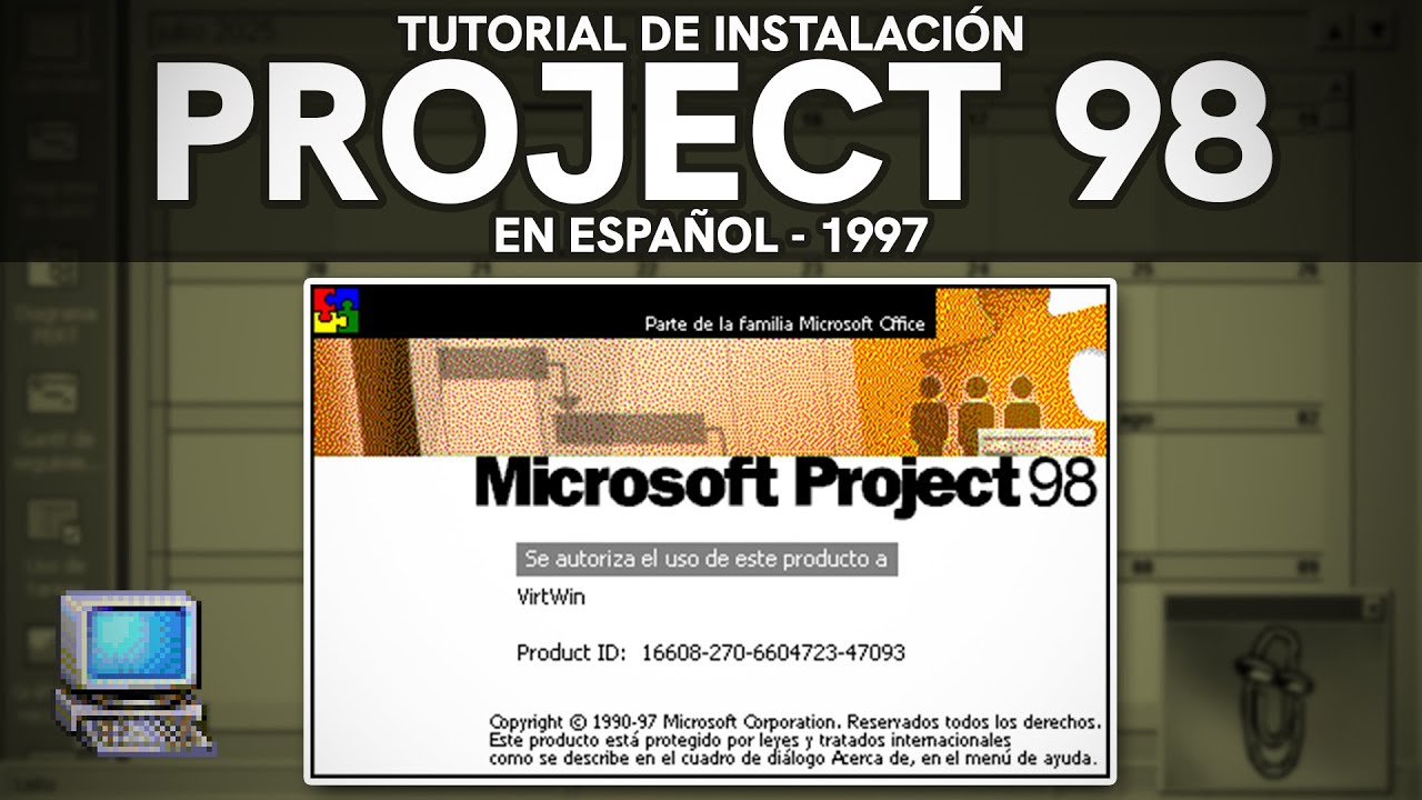Instalación de Microsoft Project 98 (en Español) - Tutorial - YouTube