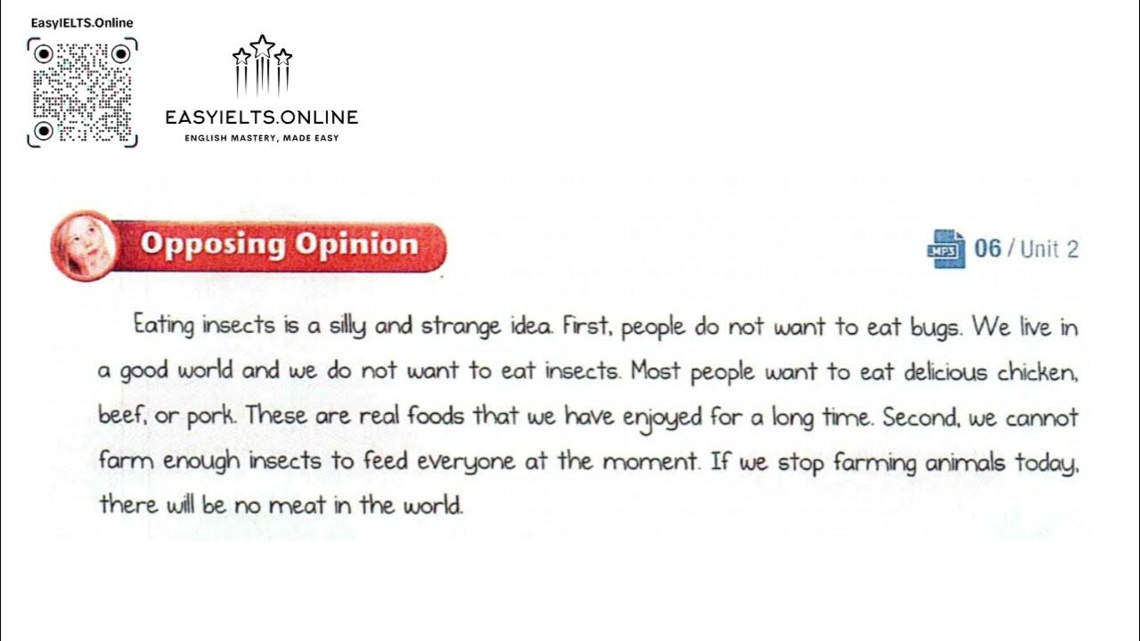 Debating Challenge 1 | Unit 2_3 | Eating Insects Instead of Animals ...