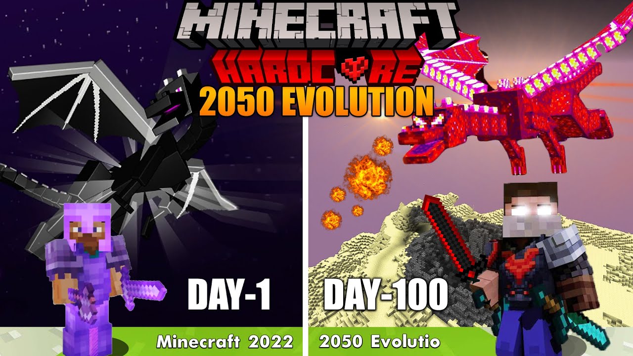 Survive 100 Days in 2050 Evolution Minecraft Hardcore (हिंदी) - YouTube