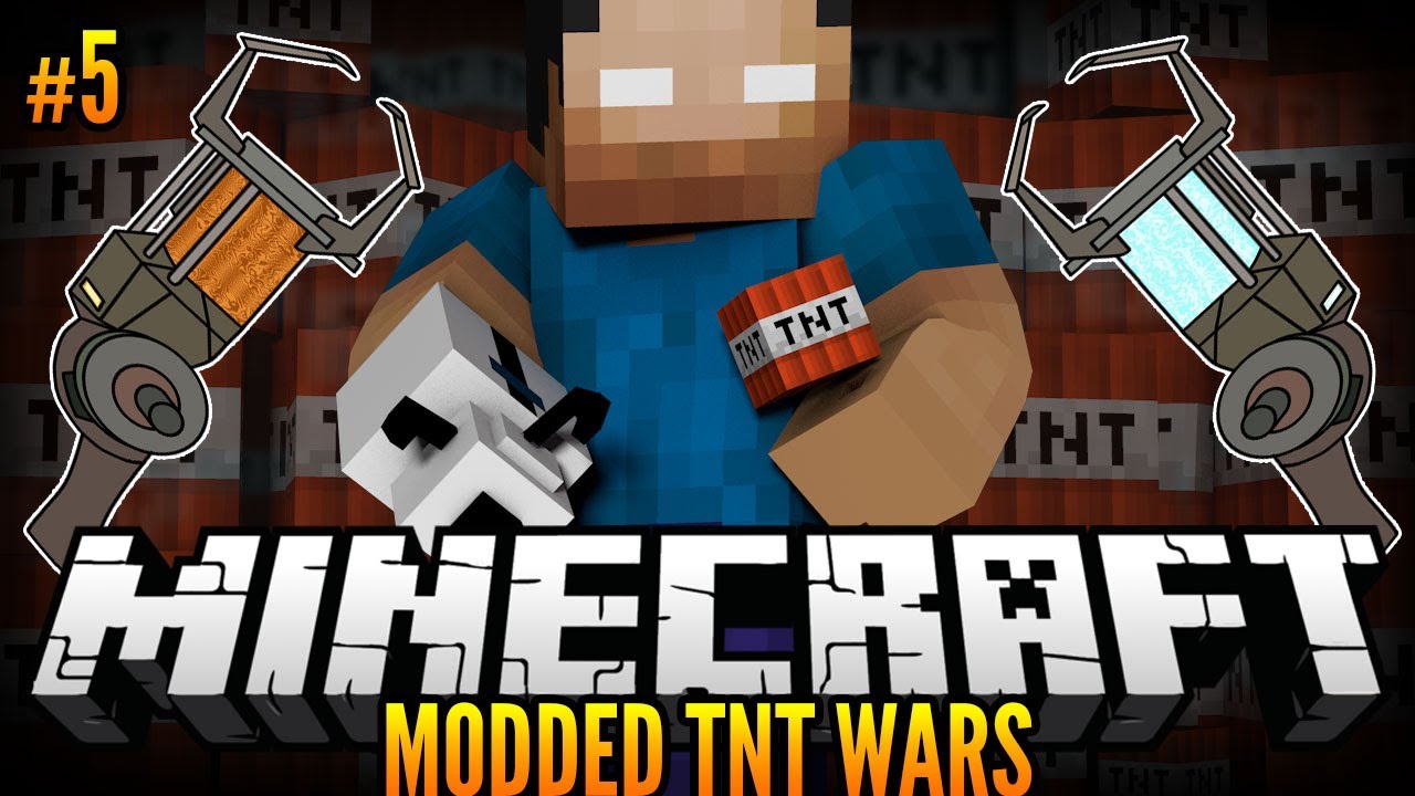 MODDED TNT WARS "SHARPSHOOTER" w/ Taz (Minecraft Gravity Gun Mod) - YouTube