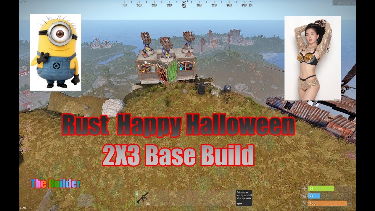 Rust 2x3 Duo Halloween base beautiful view the builder - YouTube