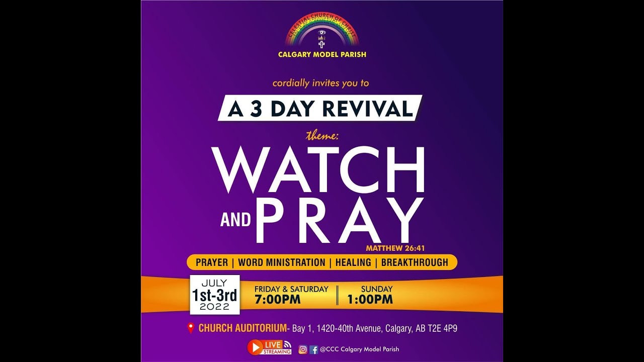 3-Day Revival Program @CCC Calgary Model Parish, Alberta, Canada (Day 2 ...