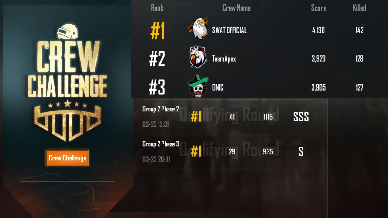 CREW CHALLENGE DAY 2 HIGHLIGHTS (70 Kills ) || TeamApex || - YouTube