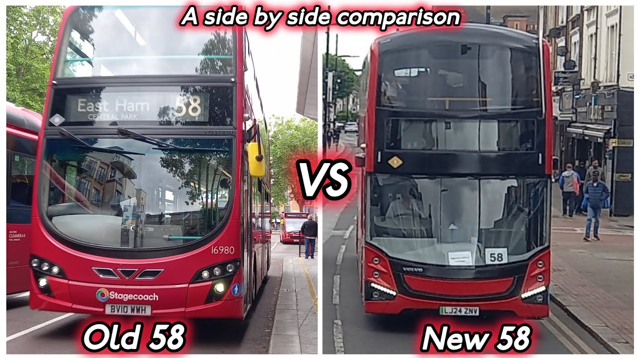 Old 58 Buses VS New 58 Buses | a side by side comparison - YouTube