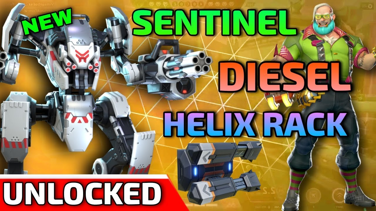 ⚡New Mech Sentinel, Helix Rack and Diesel Unlocked 🤩 - Mech Arena - YouTube