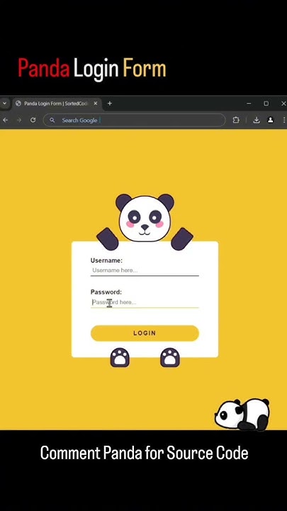 Crear un Formulario Login estilo Pandas con HTML y CSS 🔥🔥🔥🔥 - YouTube