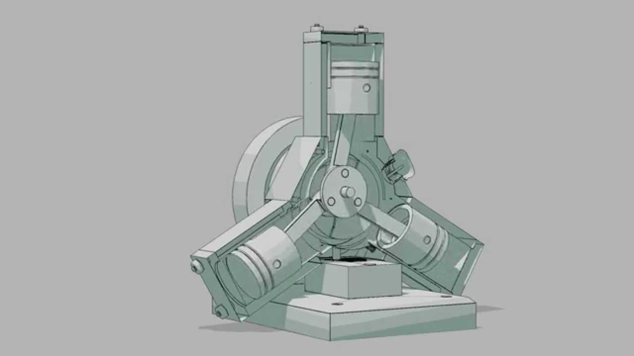 A Tabletop Radial Steam Engine - YouTube