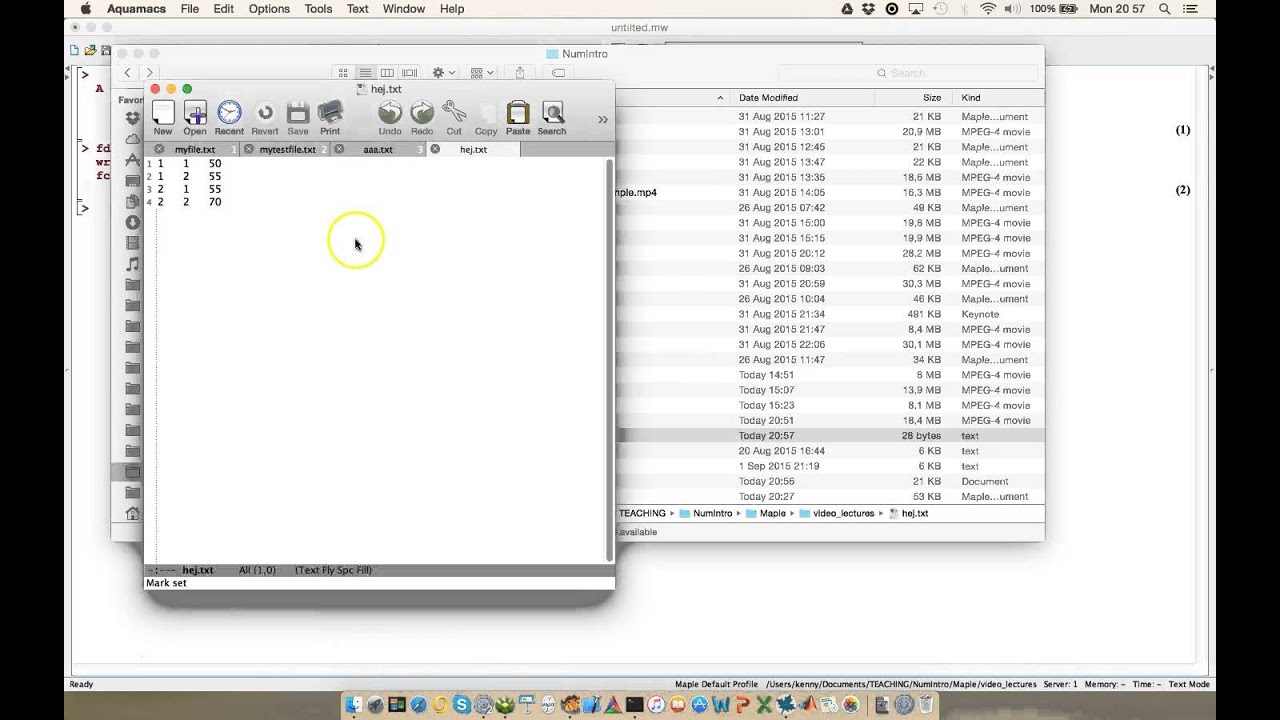 Maple Programming 35 writedata and readdata - YouTube
