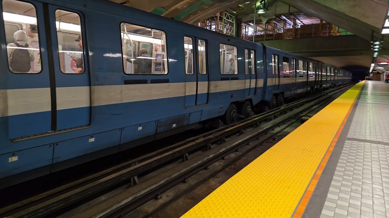 Blue Line 🔵 Montreal Metro ride from Saint-Michel station to Outremont ...