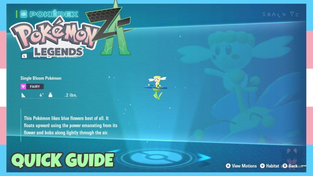 Where To Catch Flabebe Blue Flower Form In Pokemon Legends ZA ...