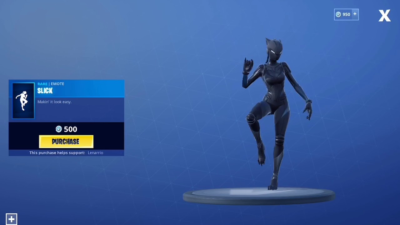 *New slick emote* Fortnite bass boosted - YouTube