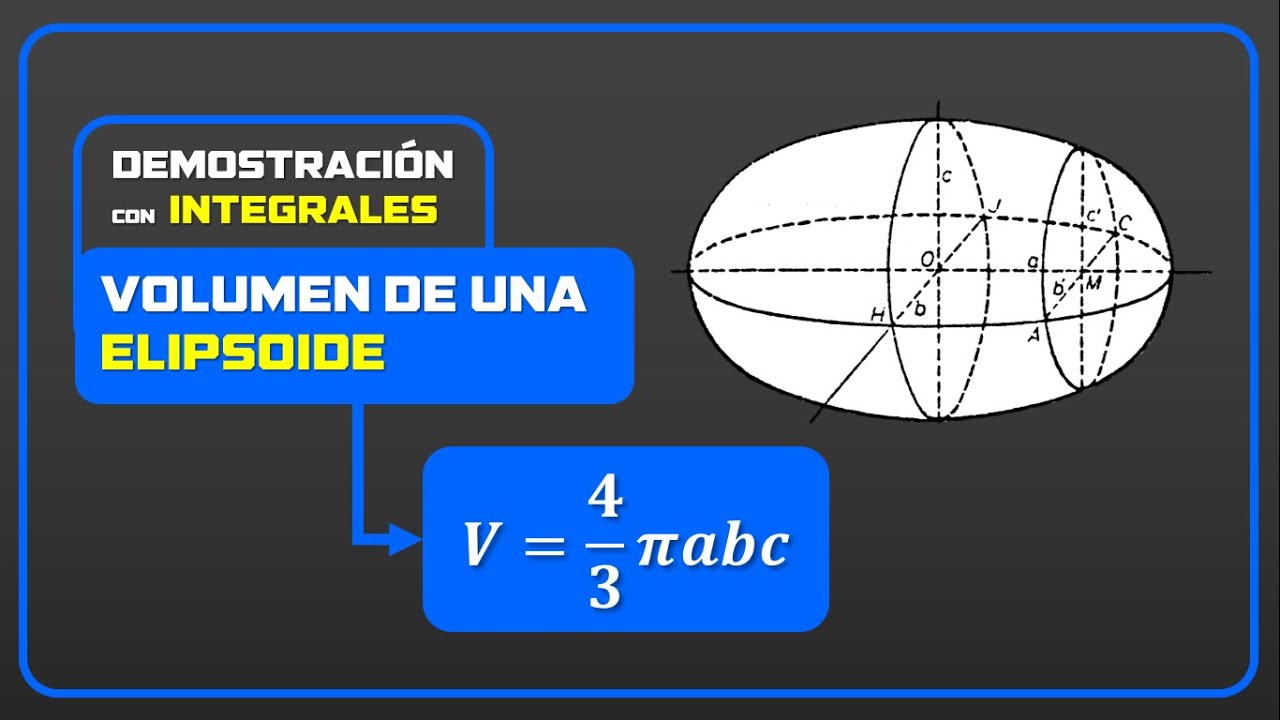 📗 Volumen de una Elipsoide Demostración - YouTube