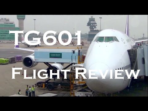 Thai Airways TG601 Flight Review | HKG - BKK (Boeing 747-4D7) - YouTube