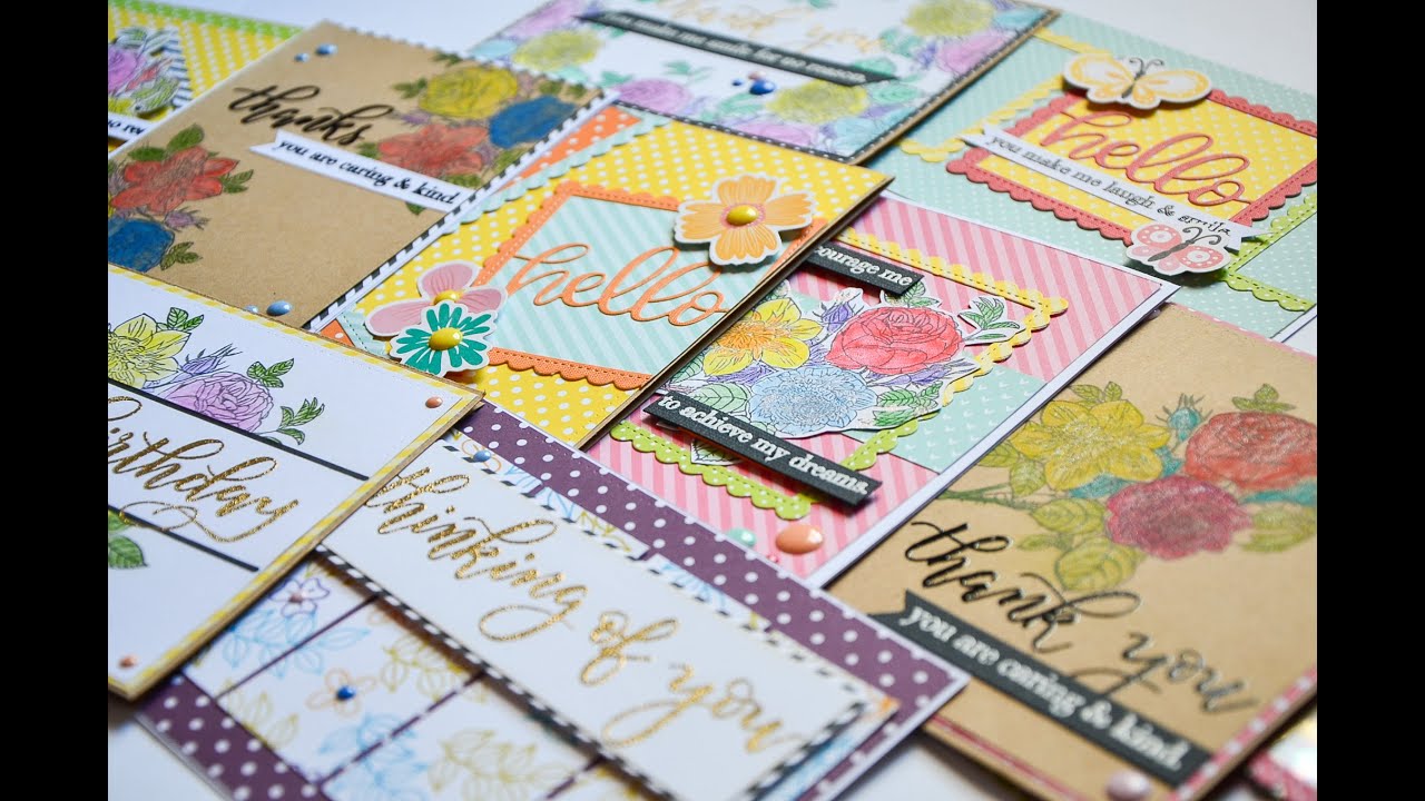 10 Handmade cards, 1 Homemade kit (April 2020 version) Process video #2 ...