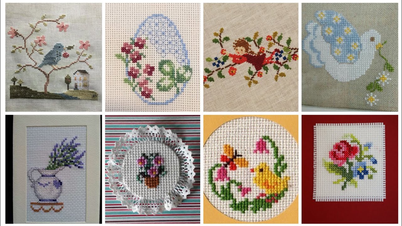 impressive elegant cross stitch pattern 😻 ! new viral images - YouTube