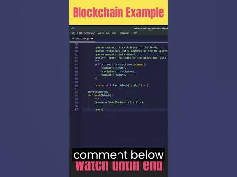 Creating a Simple Blockchain in Python| Python shorts #shorts #trending ...