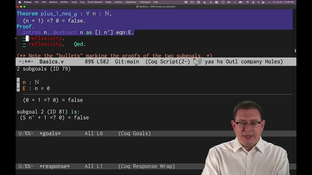 Destruct | Software Foundations in Coq | LF | Basics - YouTube
