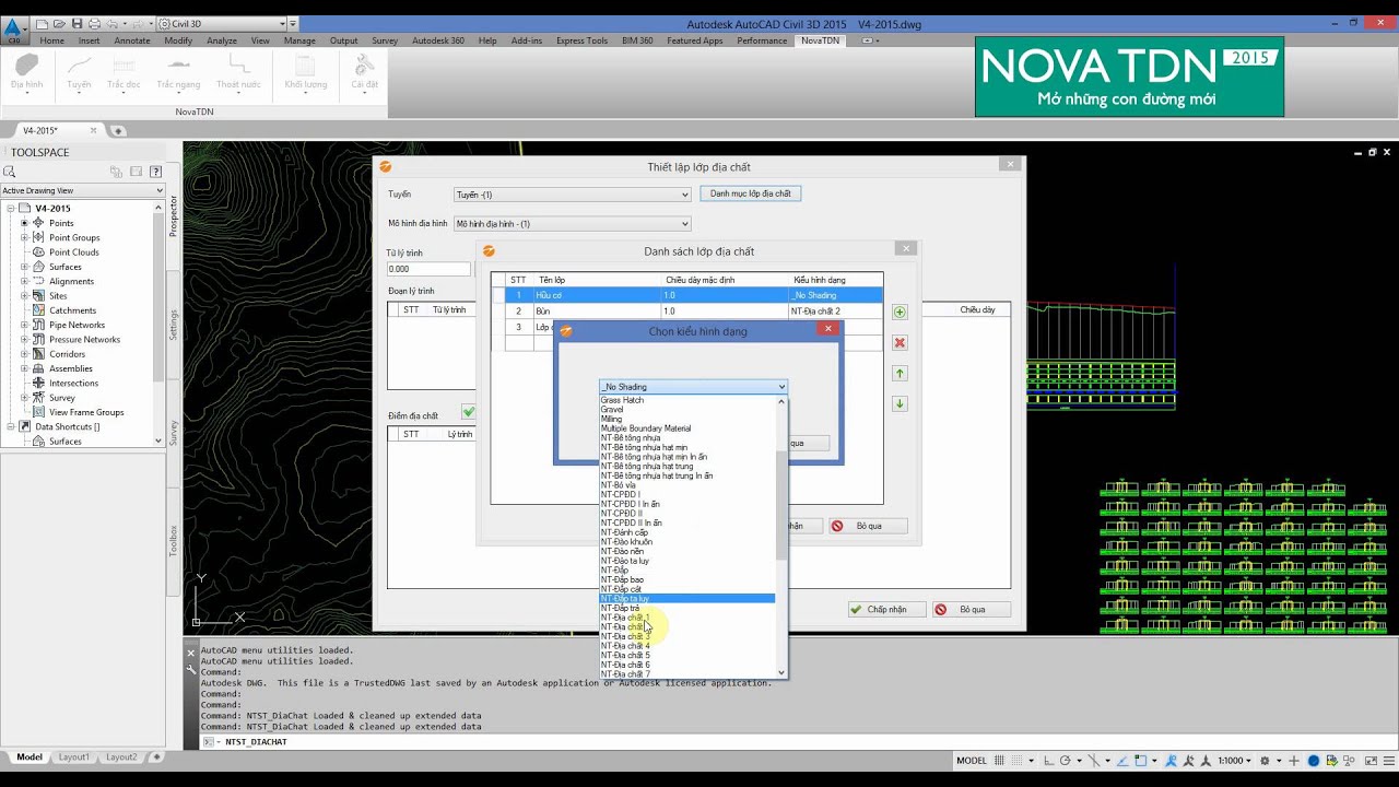 Khai báo các lớp địa chất trong Nova TDN 2015 - YouTube