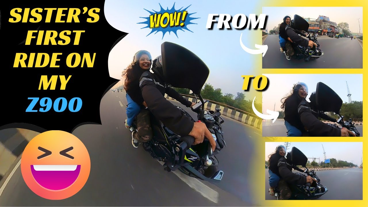 Sister's Shocking Reaction on my Superbike🔥| Her First Ride on ...