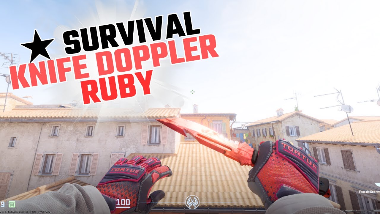 Survival Knife Doppler Ruby - YouTube