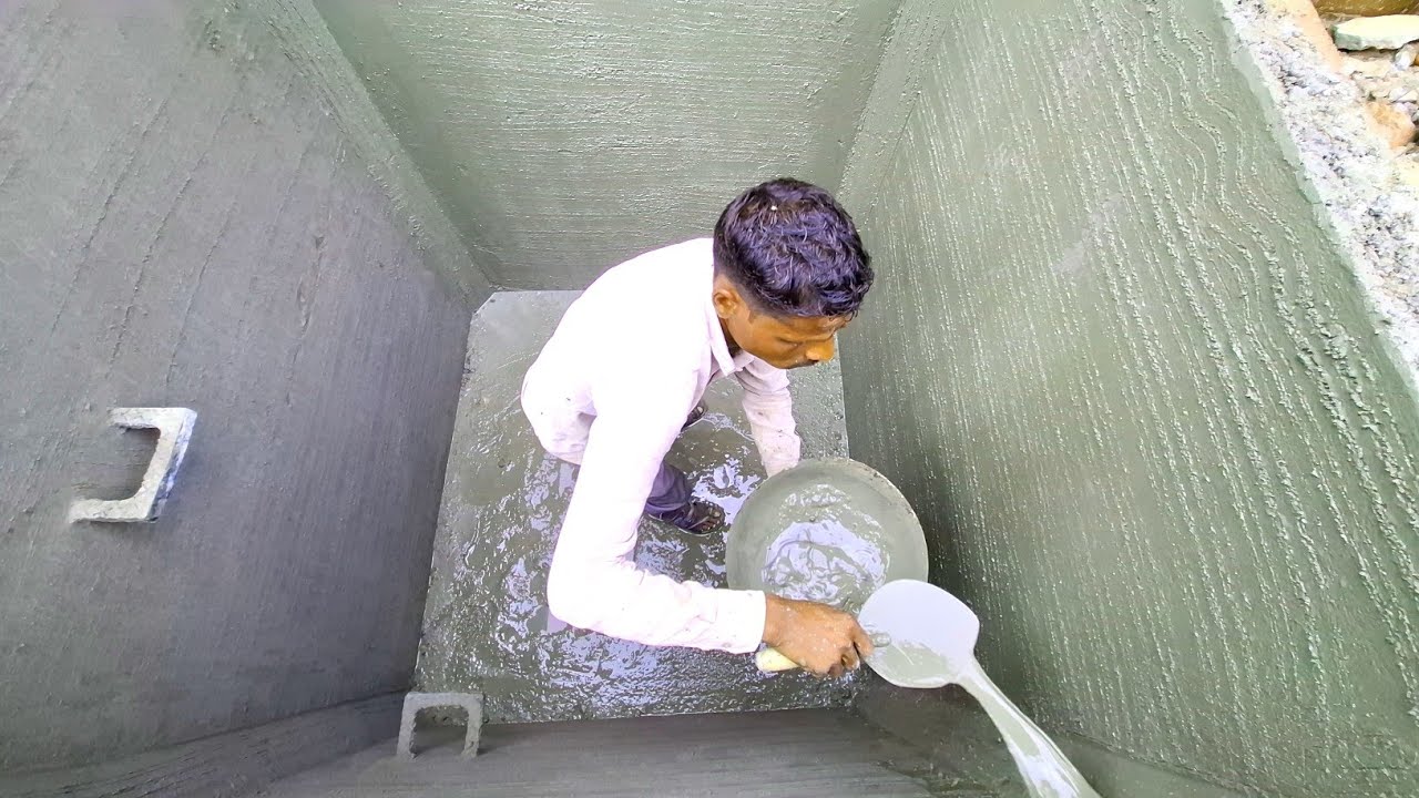 underground water tank plastering || Water Tank ka Plastering Kaise ...