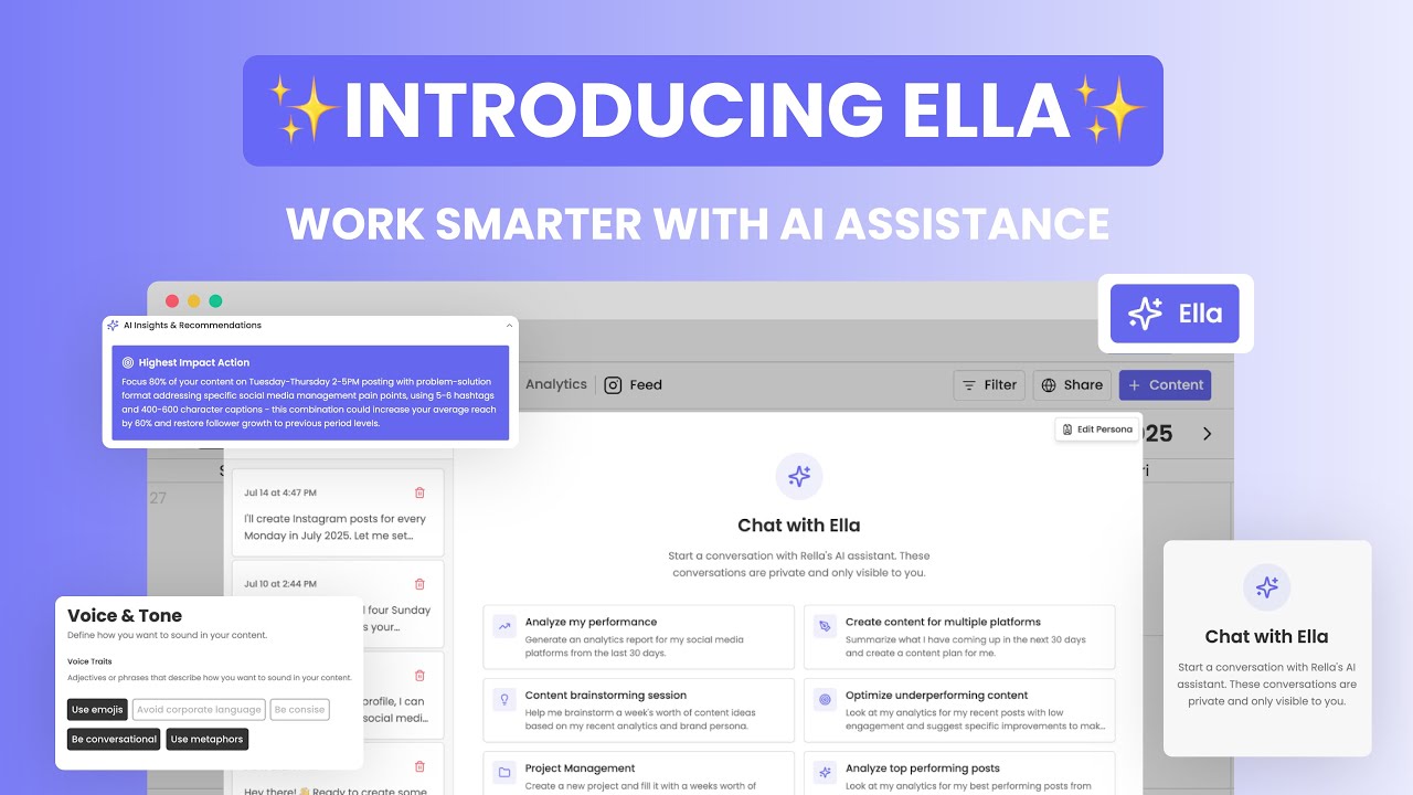Meet Ella | AI Assistant for Social Media Managers + Teams - YouTube