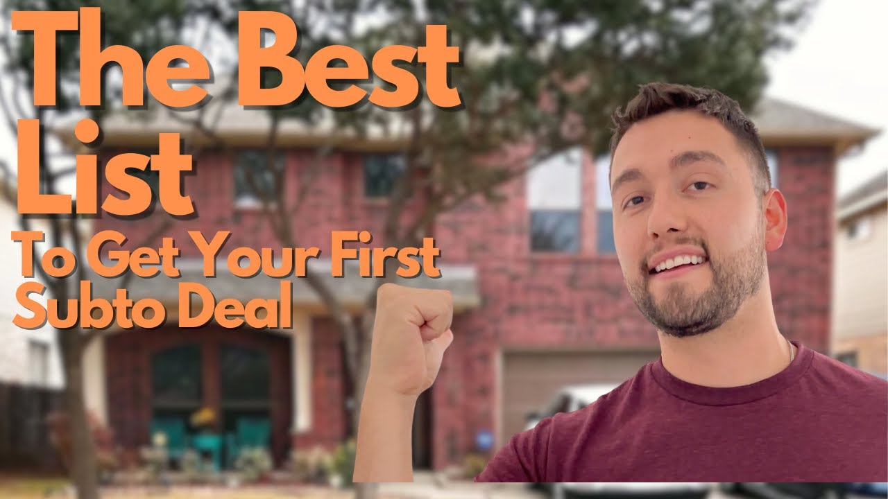 How To Get Your First Subto Deal - YouTube