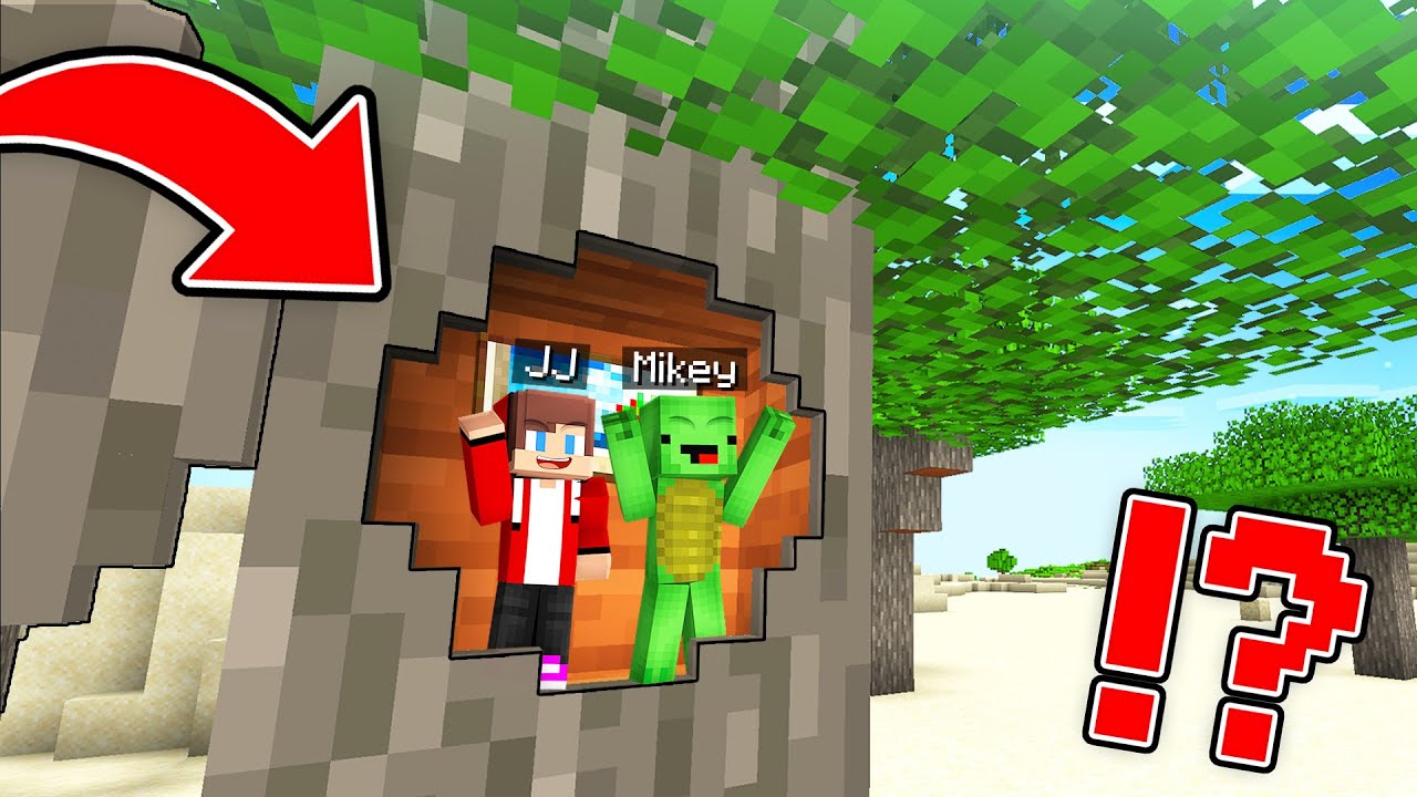 JJ And Mikey Found a Secret BASE Inside a TREE in Minecraft Maizen - YouTube